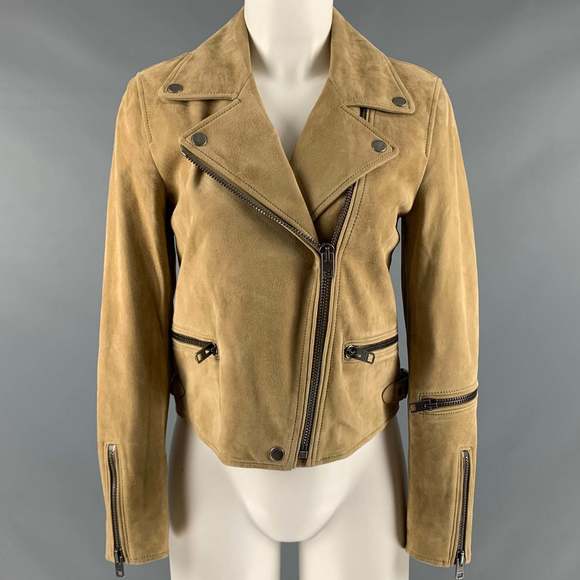 Coach | Jackets & Coats | Coach Tan Suede Lamb Skin Biker Jacket | Poshmark